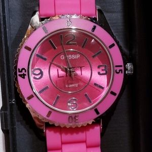 Gossip | Accessories | Gossip Hot Pink Wristwatch Large Dial Rubber ...